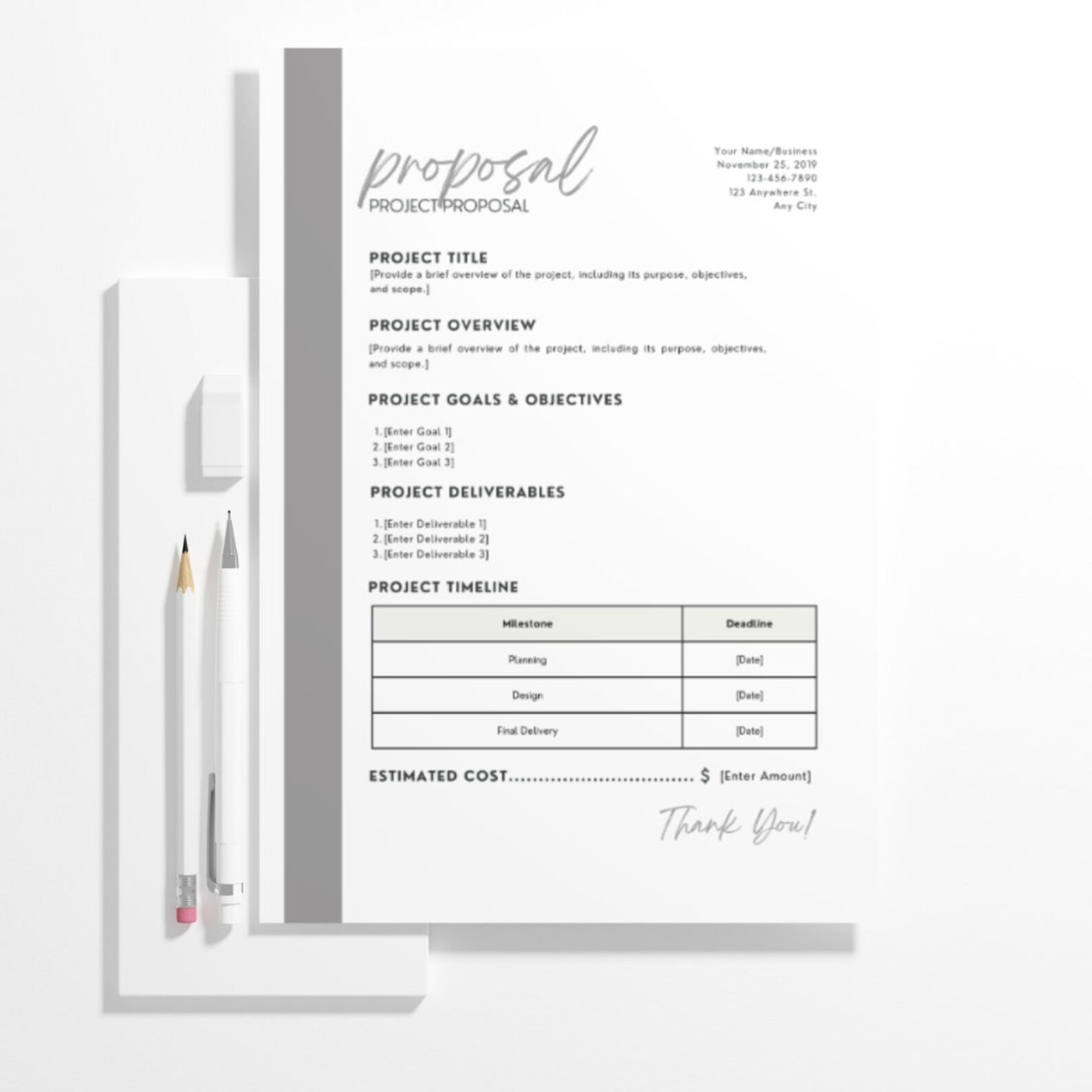 Project Proposal Template | Business Quote Template | Simple | Canva ...