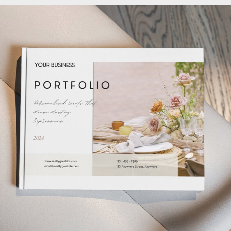 Event Planner Portfolio Lookbook: Editable Canva Template (instant ...