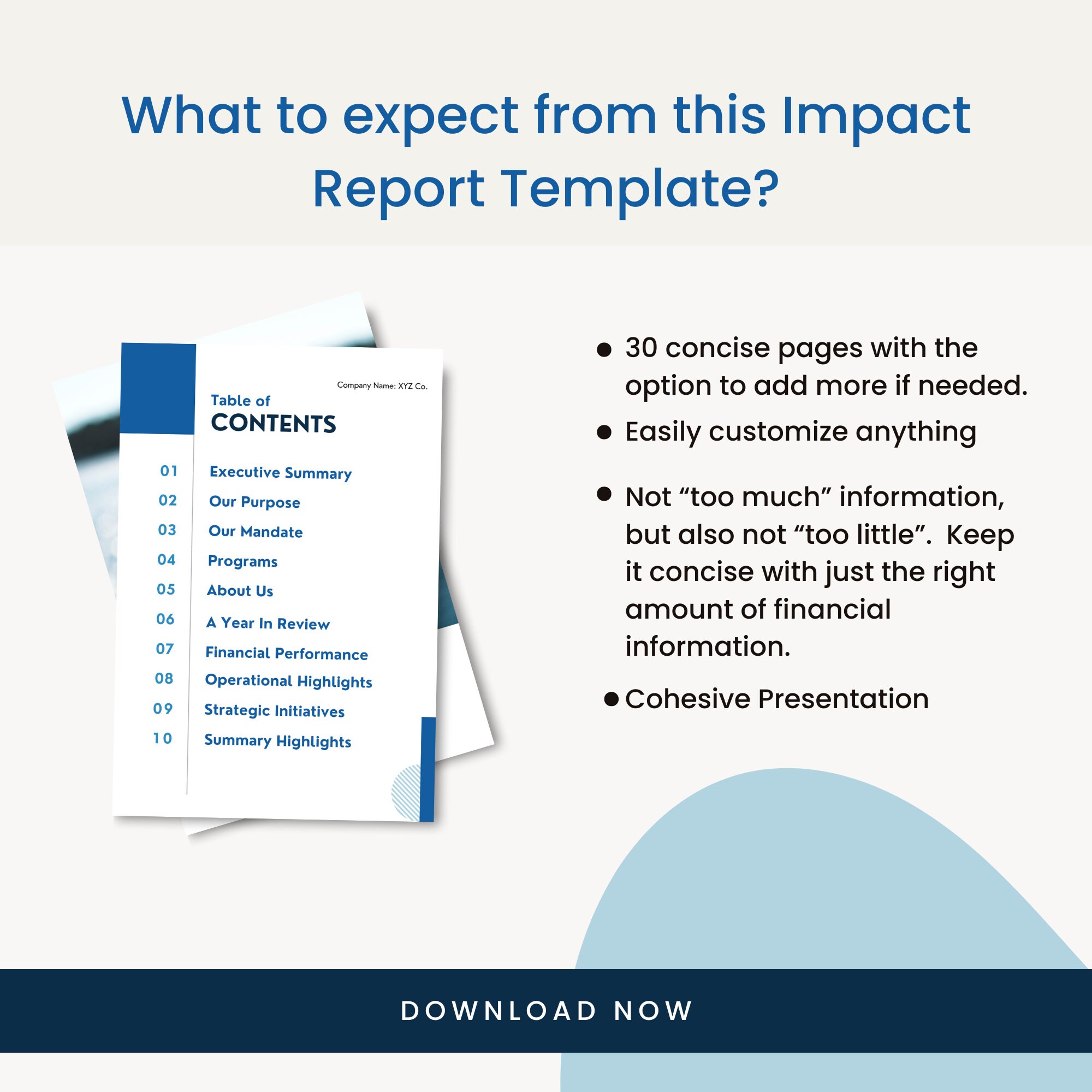 Impact Report Template: Minimalist Business Report (canva Digital ...