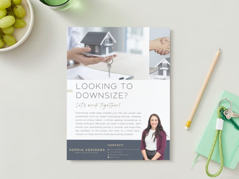 Downsizing Made Simple | Real Estate Prospecting Flyer | Realtor Template | Marketing Materials ...