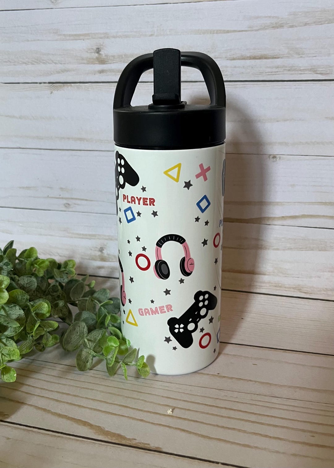 16 Oz Gamer Water Bottle, Tumbler, Video Game Cup, Gift for Boys, Gift ...
