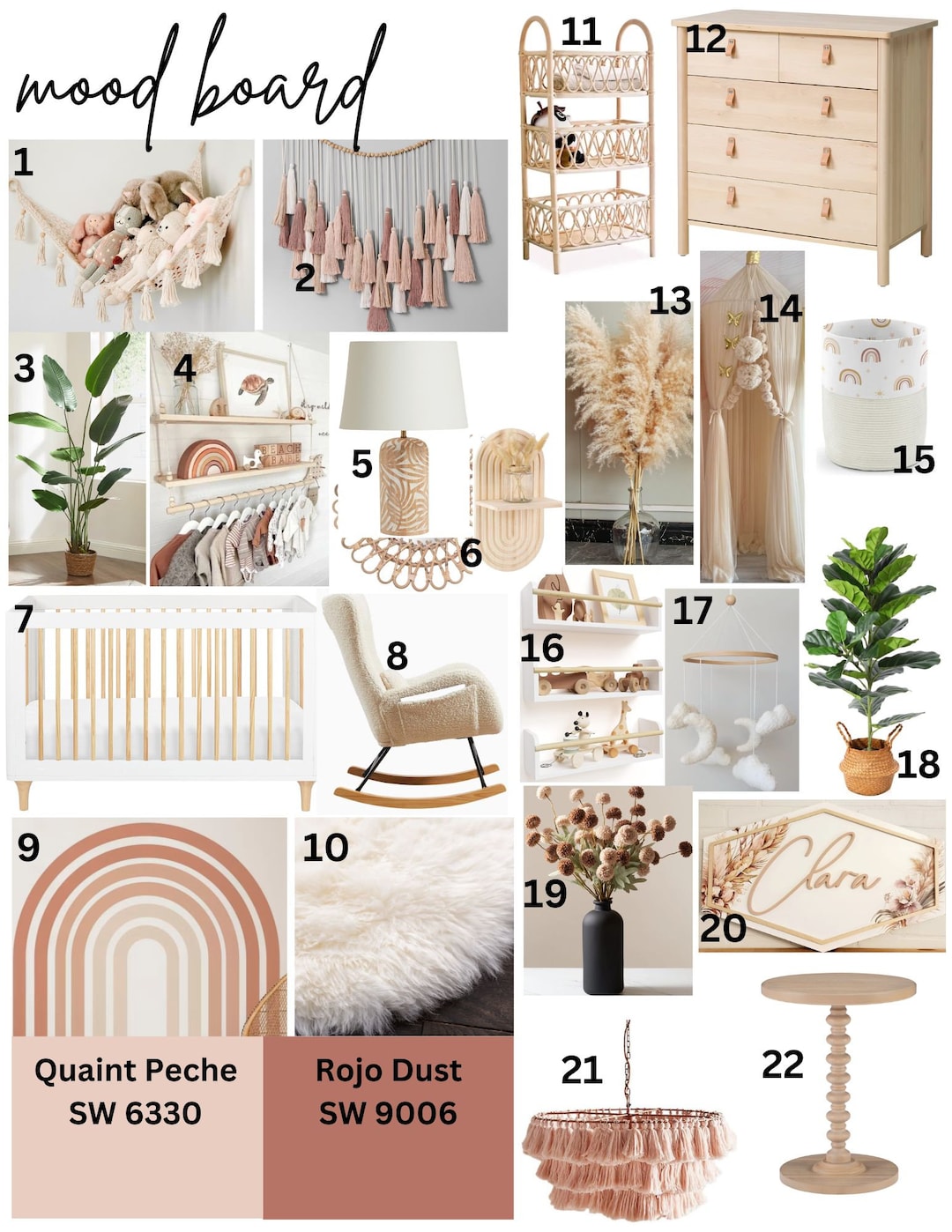 Girl's Boho Nursery Virtual Design Plan - Etsy
