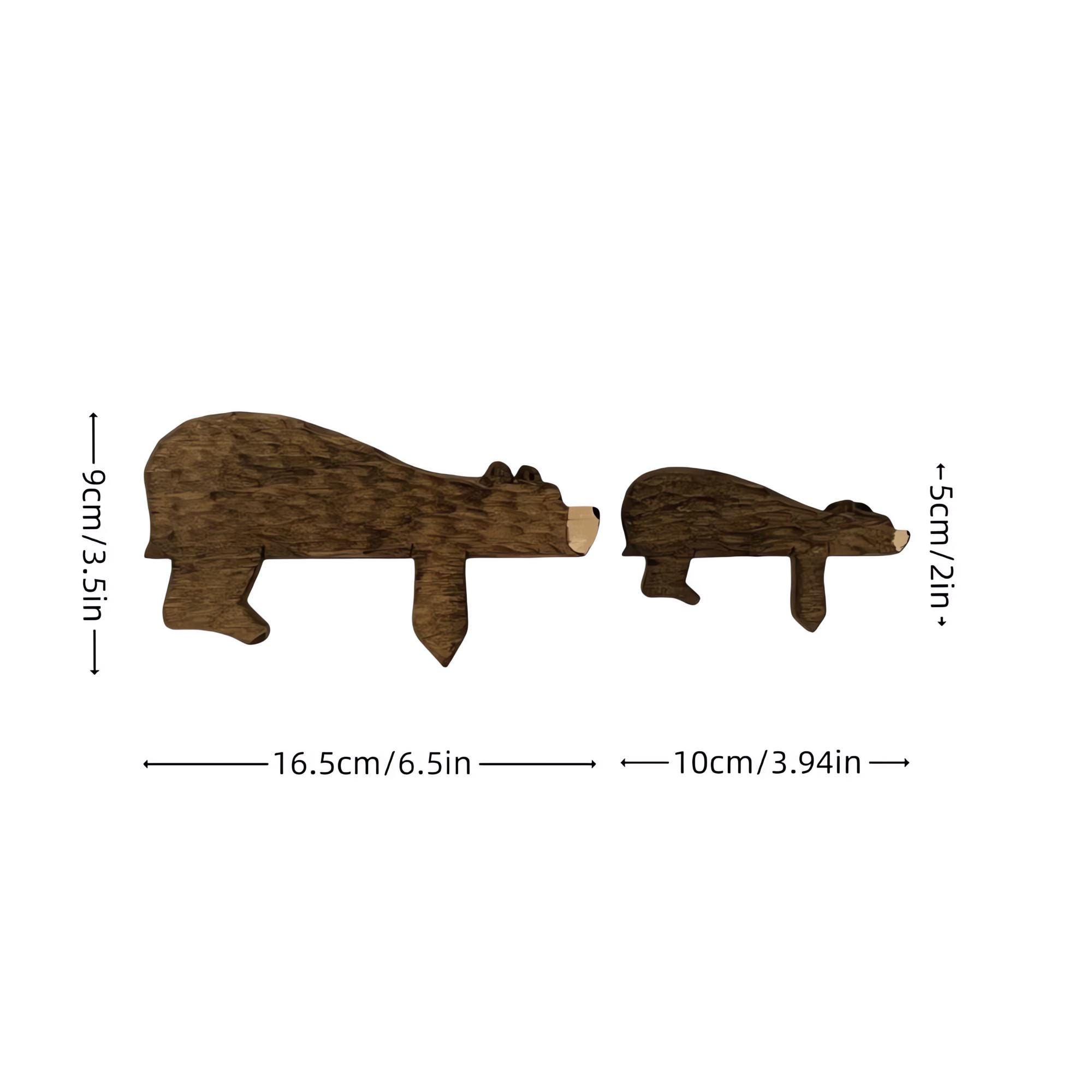 Wooden Bear Door Corner Home Dorm Decor Door Hanging Wooden Decor Over ...