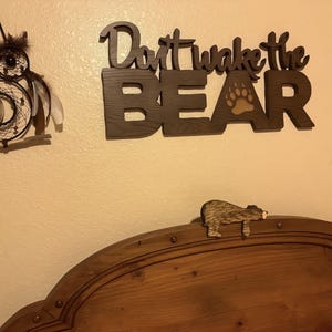 Wooden Bear Door Corner Home Dorm Decor Door Hanging Wooden Decor Over ...