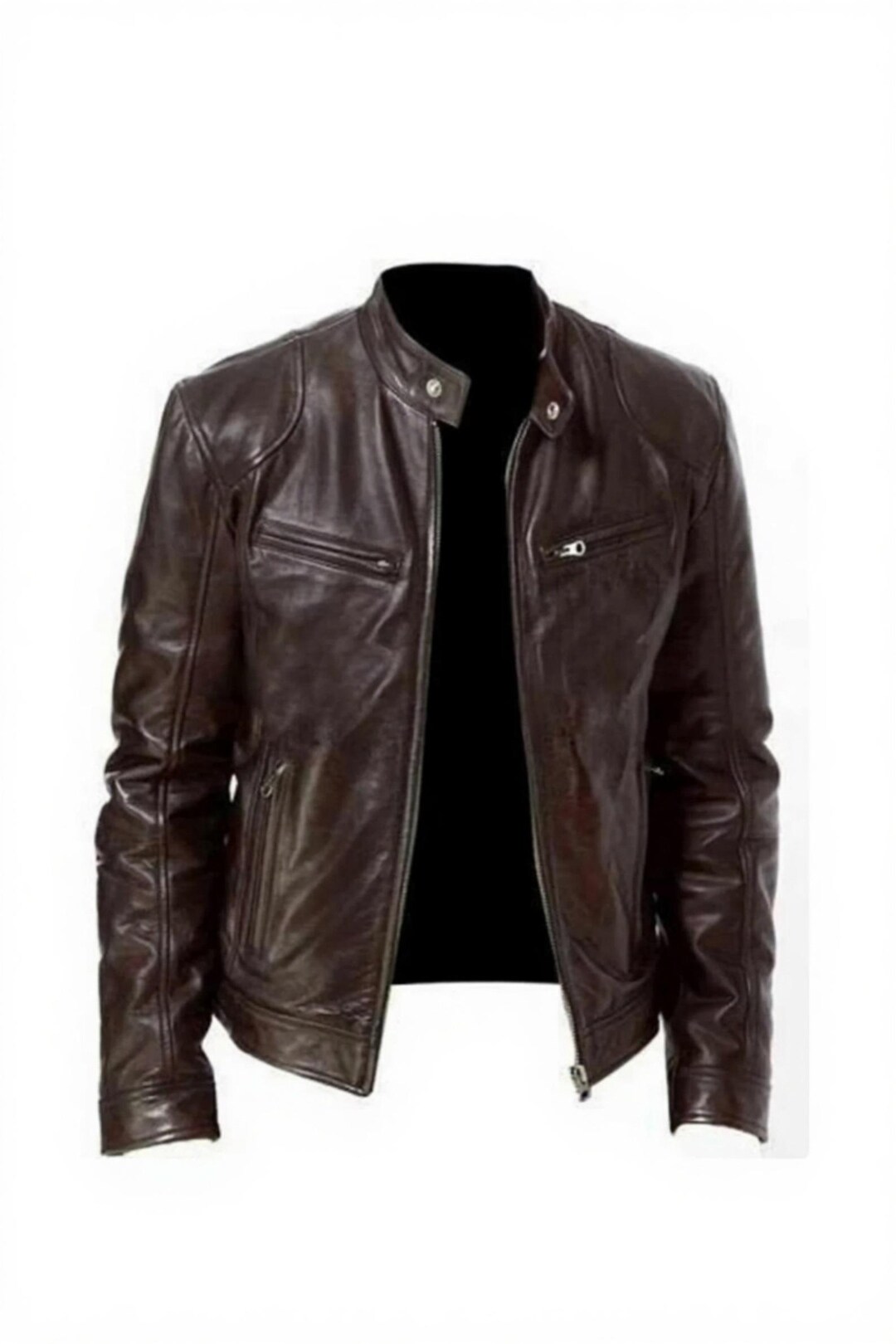 Men's Vintage Biker Jacket | 100% Genuine Lambskin Leather | Luxury ...