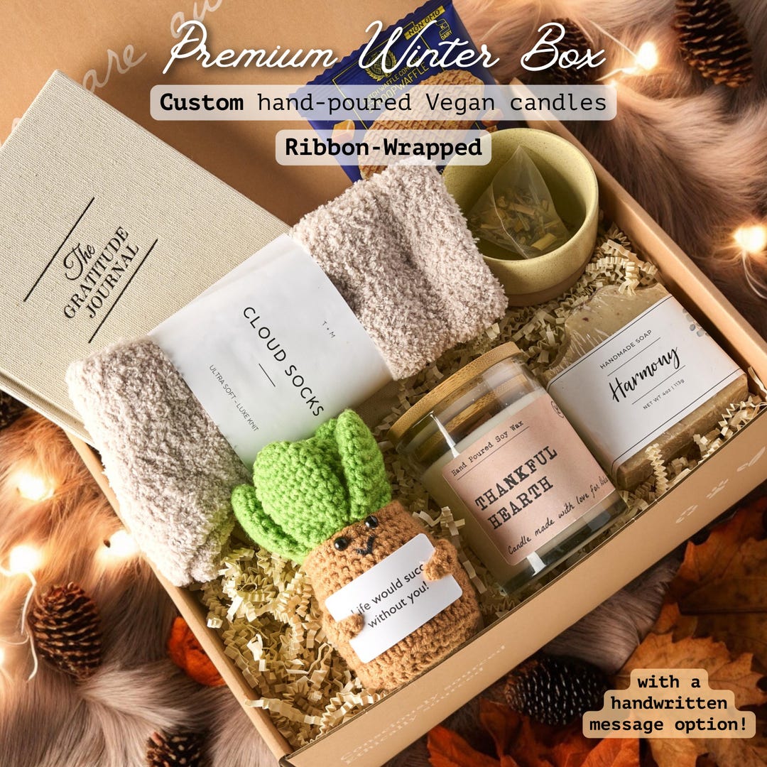 Warm Hug Gift Box, Hug in A Box Gratitude Box, Cozy Winter Gift Set ...
