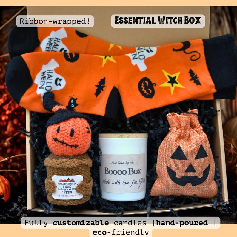 Halloween Boo Basket for Girlfriend – Witchy Gift Box, Cozy Spooky Self ...
