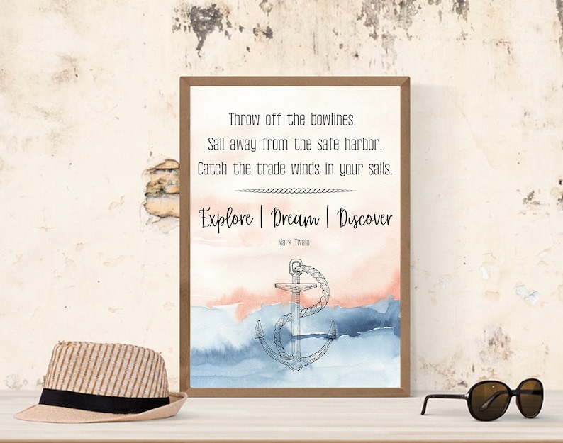 Ocean Motivational Quote - Nautical Decor - Nautical Prints - Nautical ...