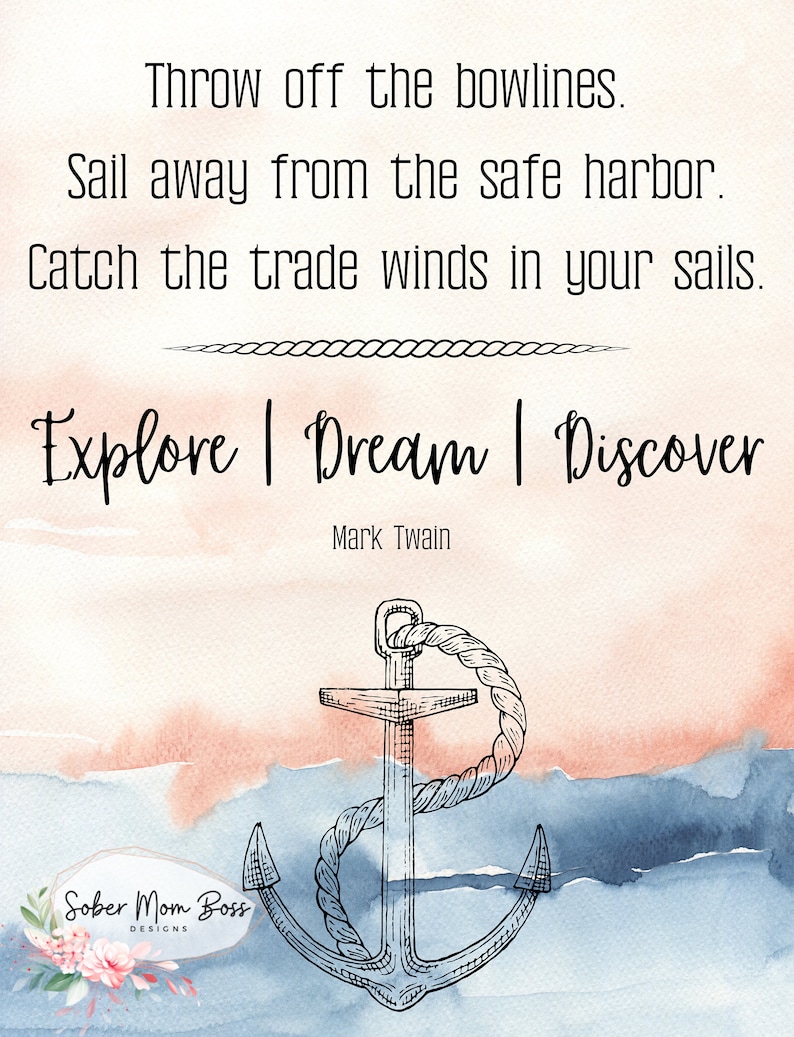 Ocean Motivational Quote - Nautical Decor - Nautical Prints - Nautical ...