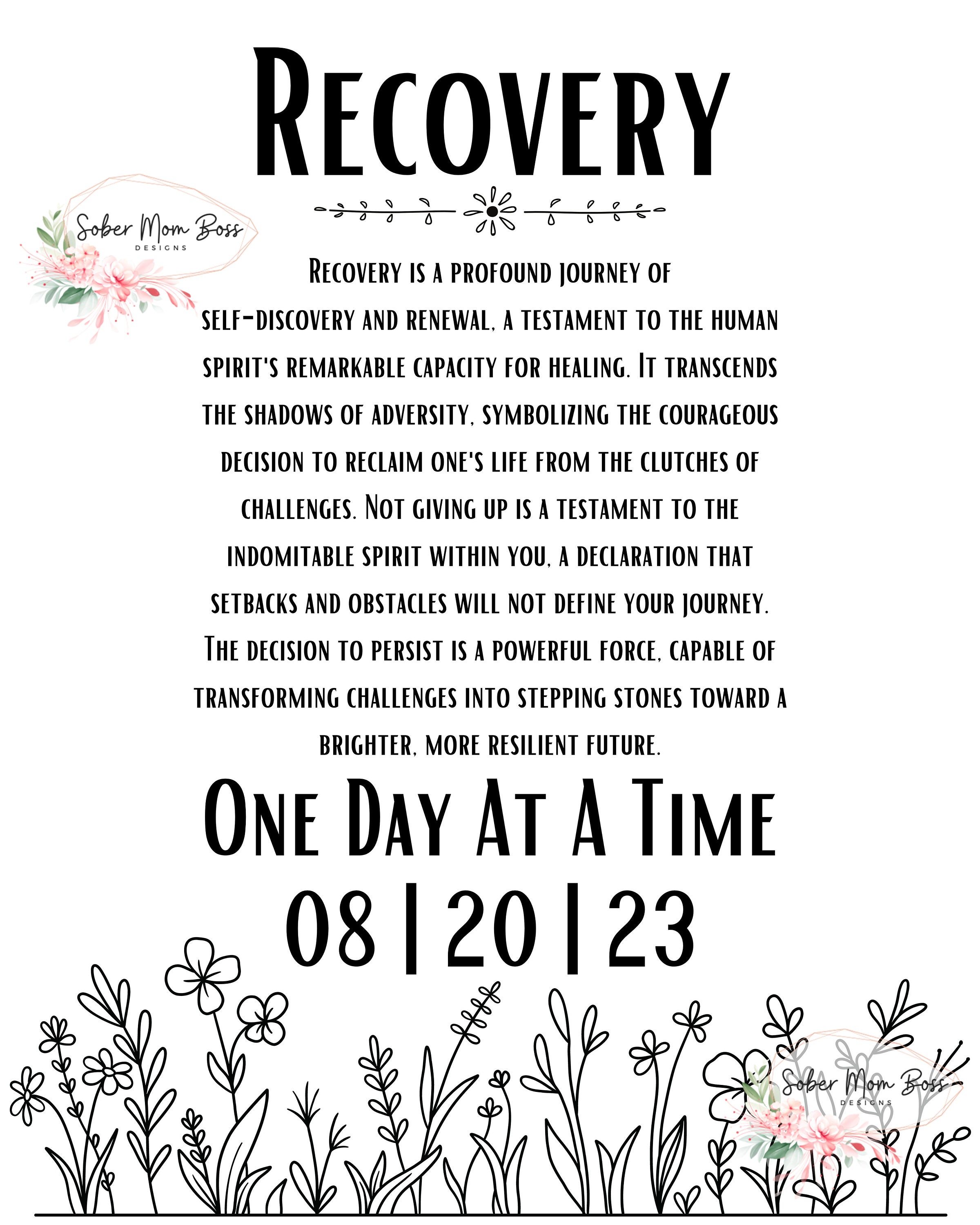Recovery Date Reminder - Sober Date - Recovery Gift - Sobriety Gift for ...