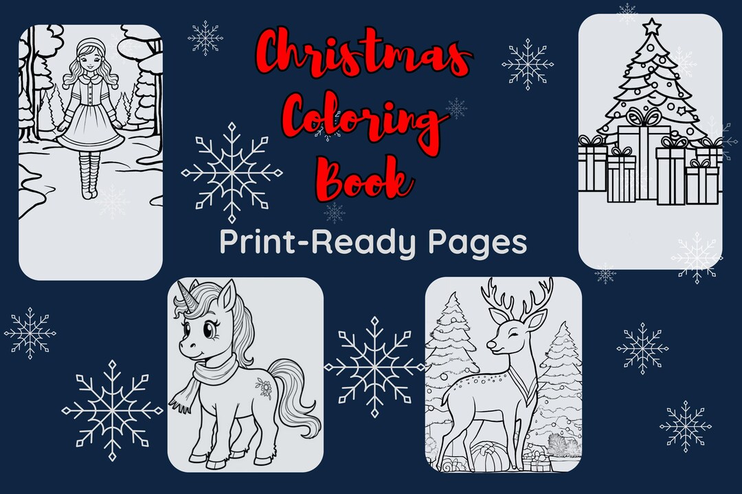 Ten Christmas Coloring Pages 10 Easy-to-print Holiday Activity Sheets ...