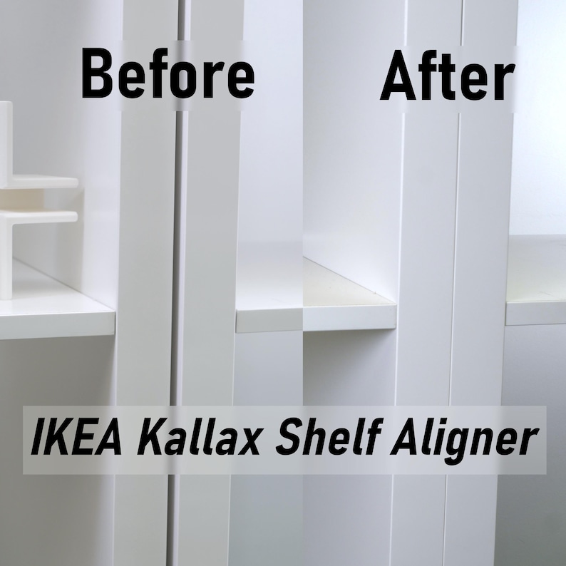 KALLAX Aligner Shelf Straightener | Straight Edge Your Multiple Shelves | Hook Clip Pressure Fit ...