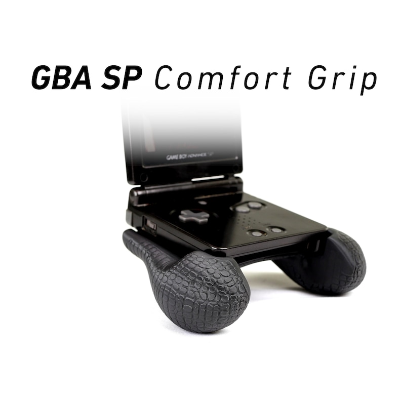 Grip for GBA SP Comfort Textured Handles Black Original Game Boy ...