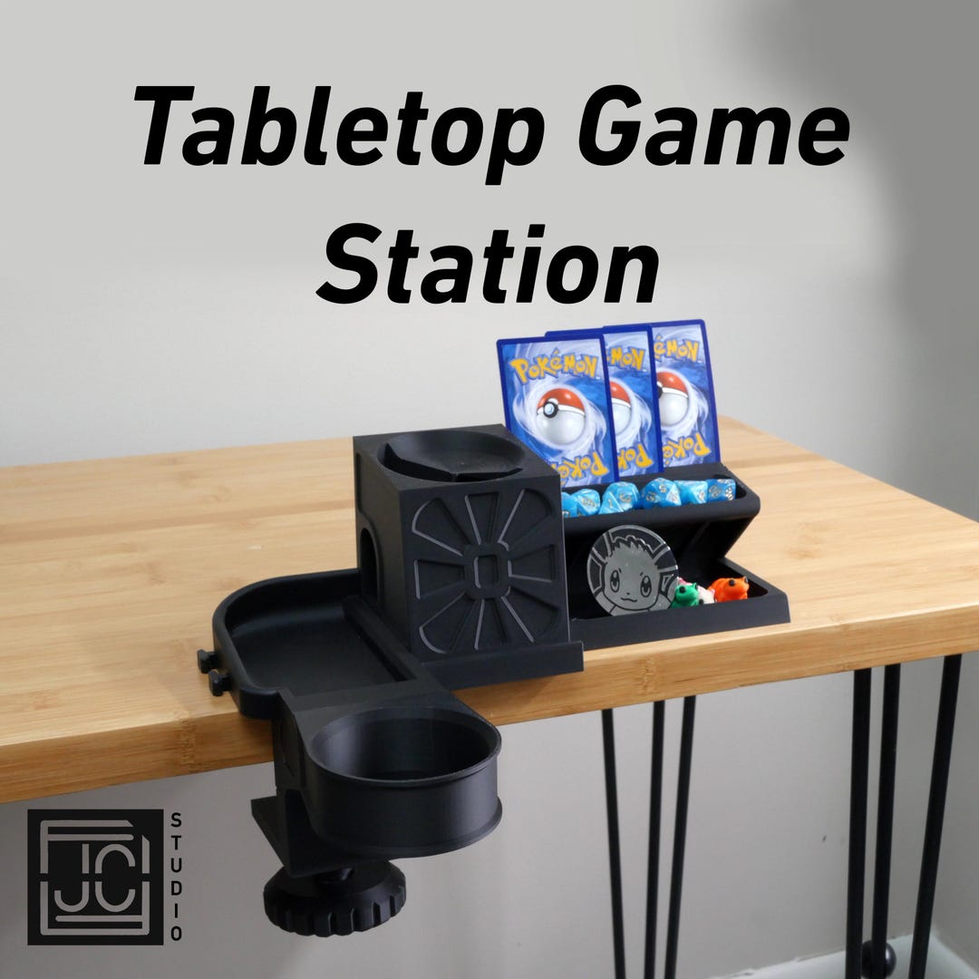 Tabletop Game Station Base Set | Dice Tower and Tray With Clamp for ...