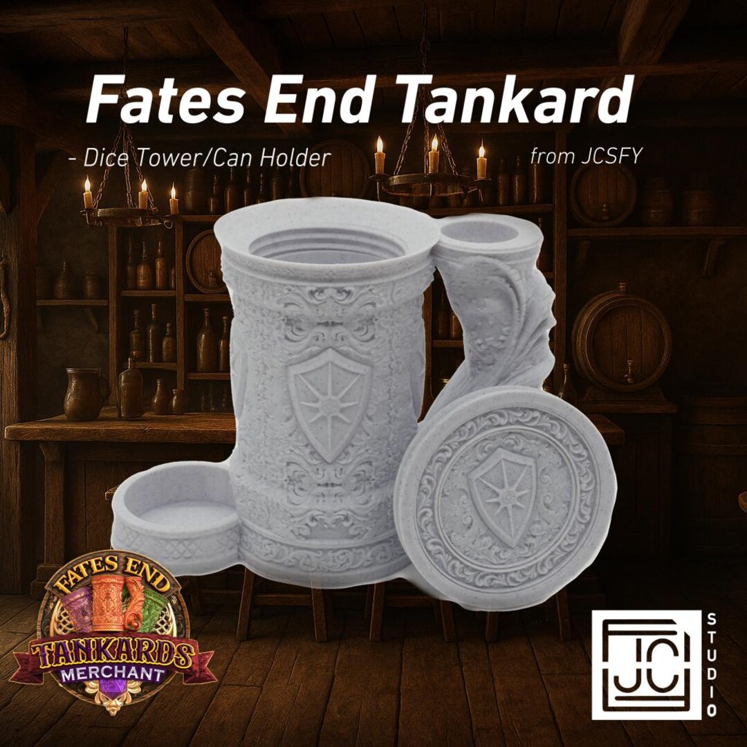 Paladin Themed Tankard Dice Tower and Can Holder With Dice Vault ...