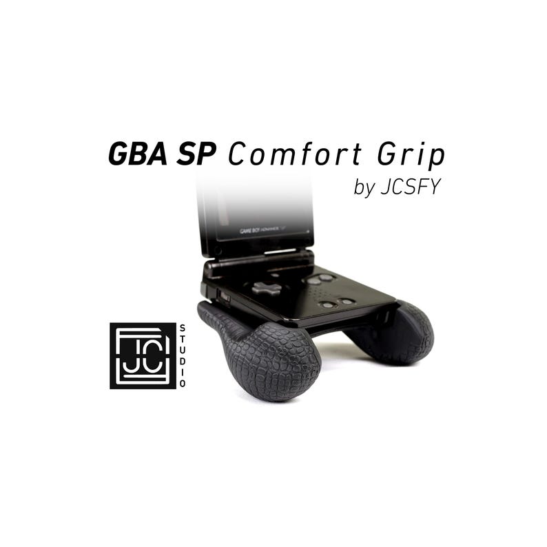 Grip for GBA SP Comfort Textured Handles Black Original Game Boy ...