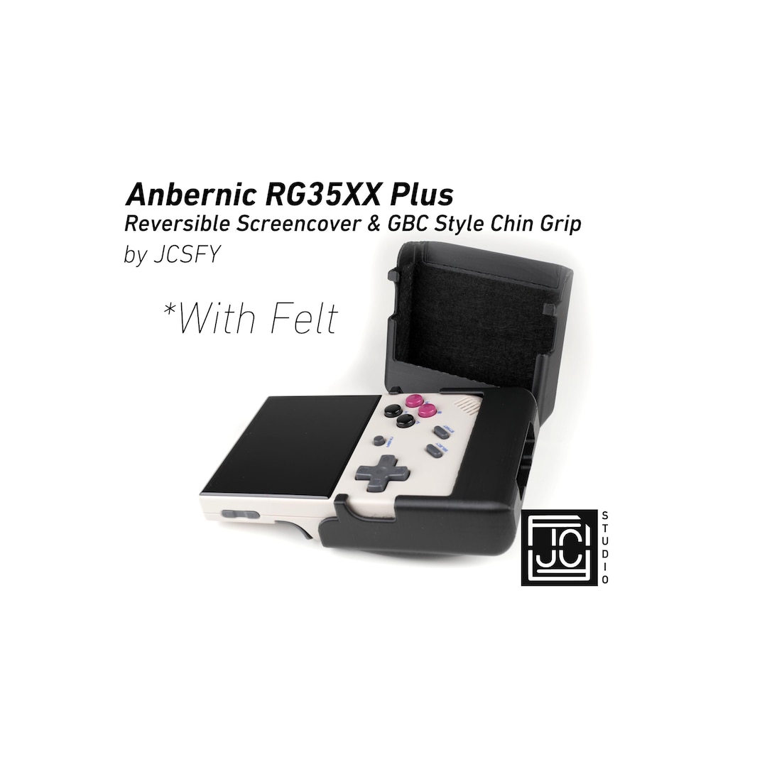 Grip for Anbernic RG35XX Plus Reversible Screen Cover GBC Style Chin ...