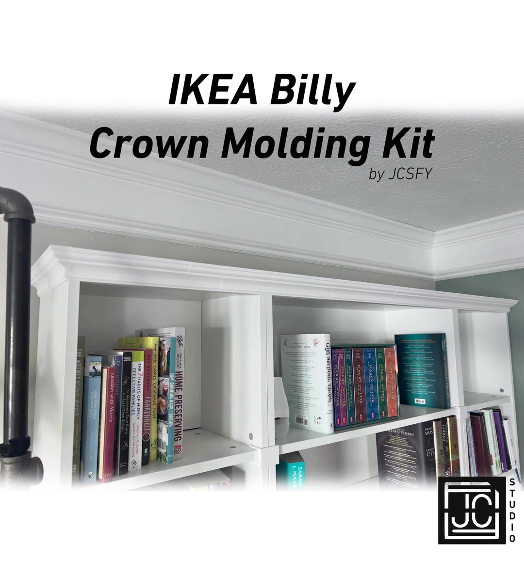 Billy Bookshelf Crown Molding Kit | Modular Pack for Any Width ...
