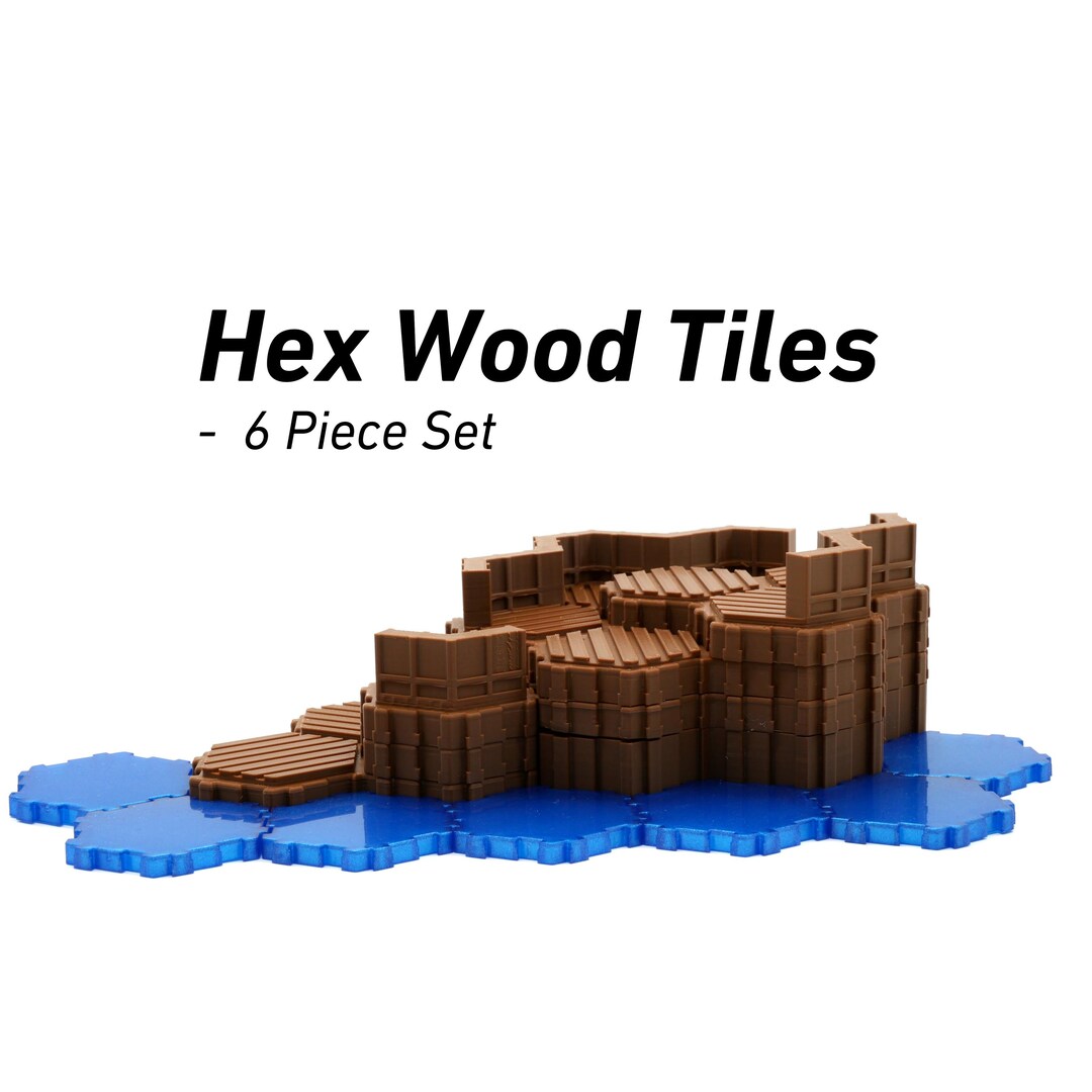 Wood Hexes Hero Scape Land Tiles | Tabletop Terrain Hex Piece ...