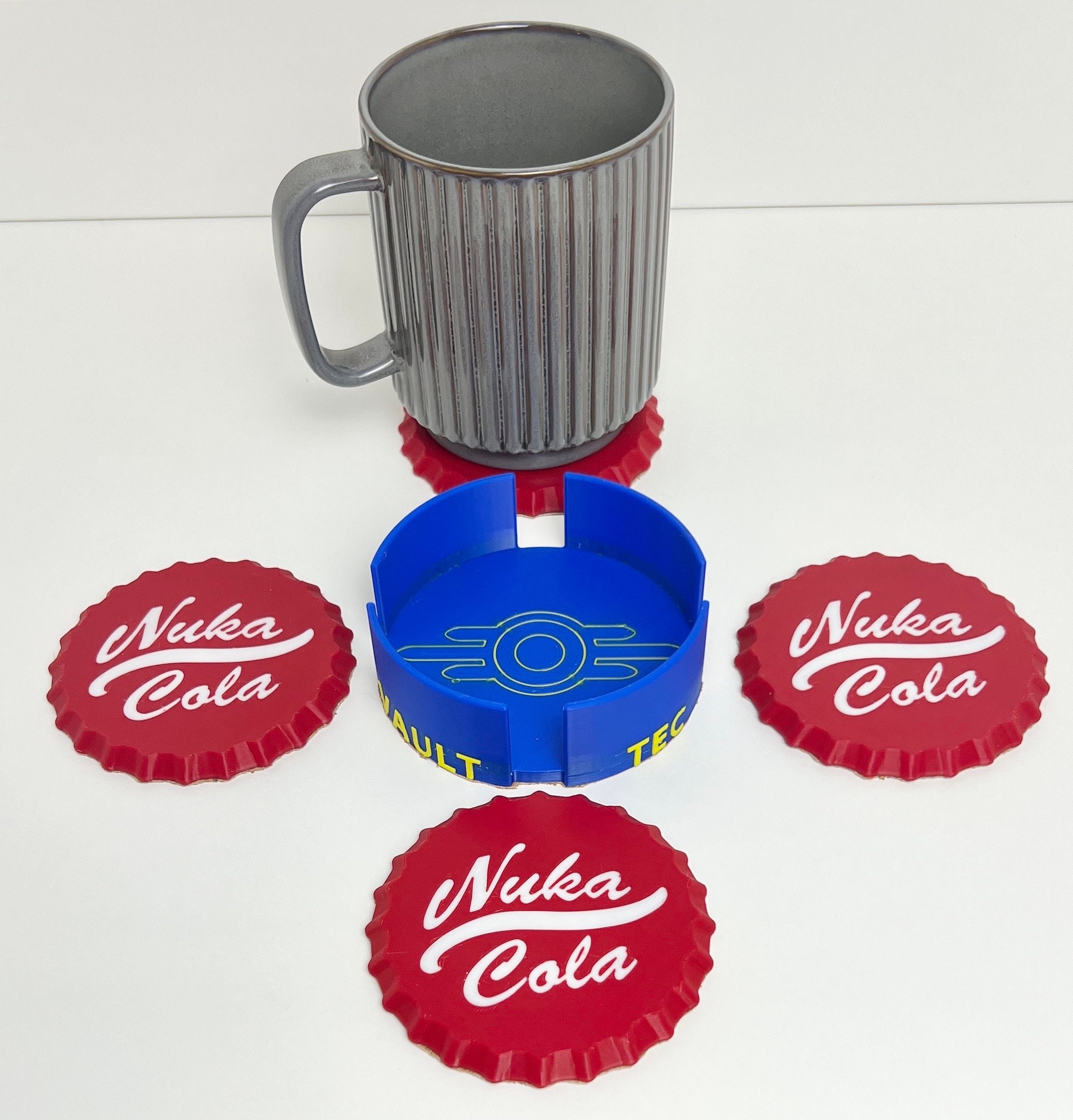 Fallout Drink Coasters Table Top Coffee Coaster Fall Out Game Nukacola ...