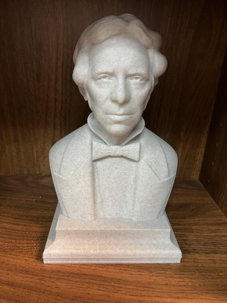 Michael Faraday Bust Sculpture Bust for Library Decor Historical ...