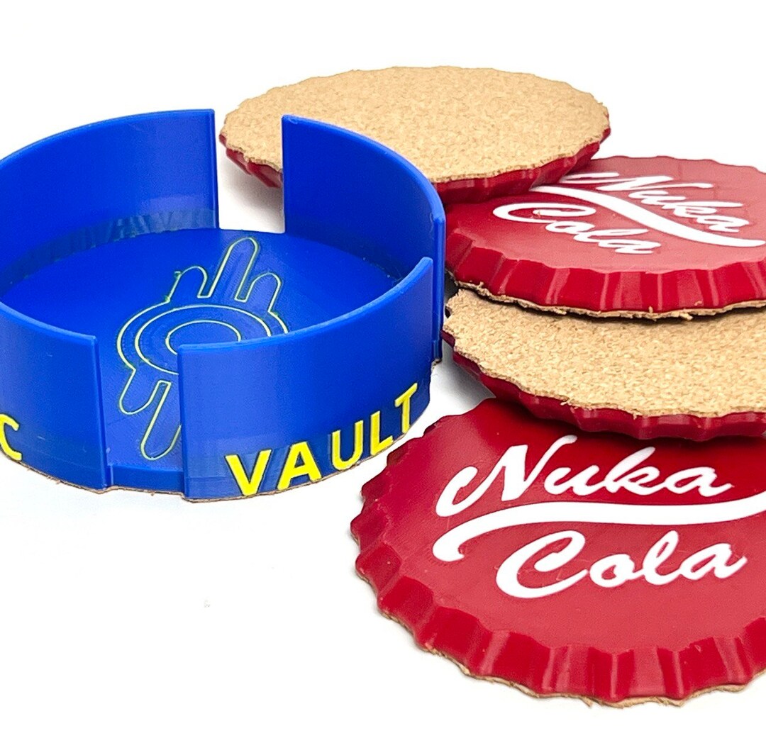 Fallout Drink Coasters Table Top Coffee Coaster Fall Out Game Nukacola ...