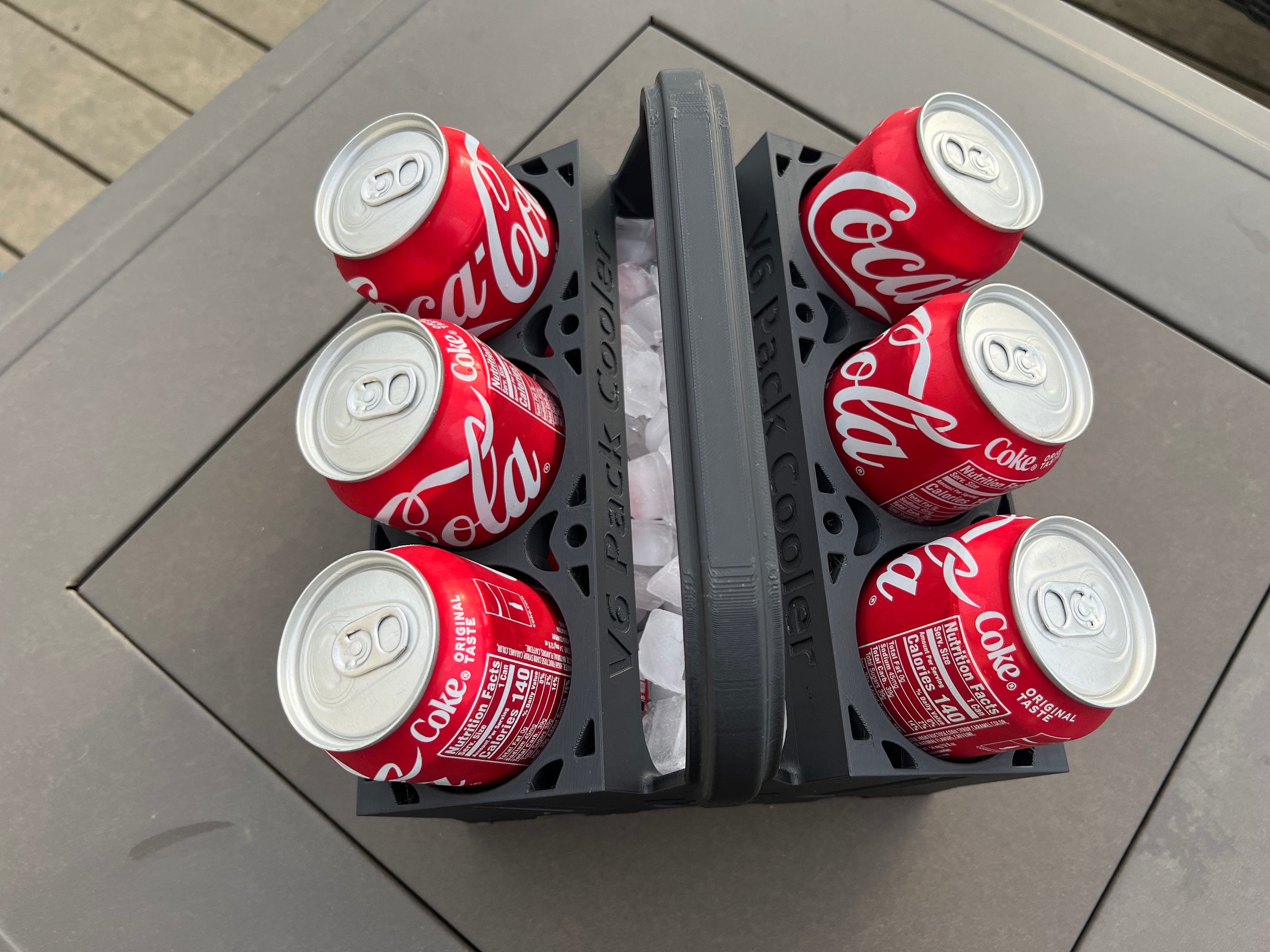 V6 Pack Cooler STL Download Engine Themed Portable Beverage Cooler for ...