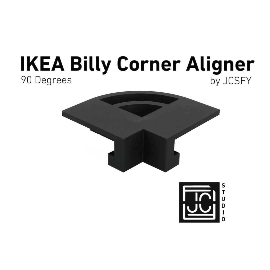 IKEA Billy Bookshelf 90 Degree Corner Hook Clip Aligner Shelves White ...