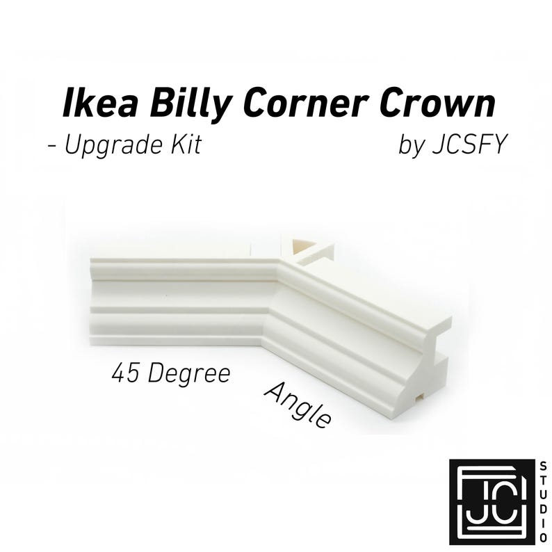 45 Degree Crown Molding Corner Upgrade | Works With JCSFY IKEA Billy ...