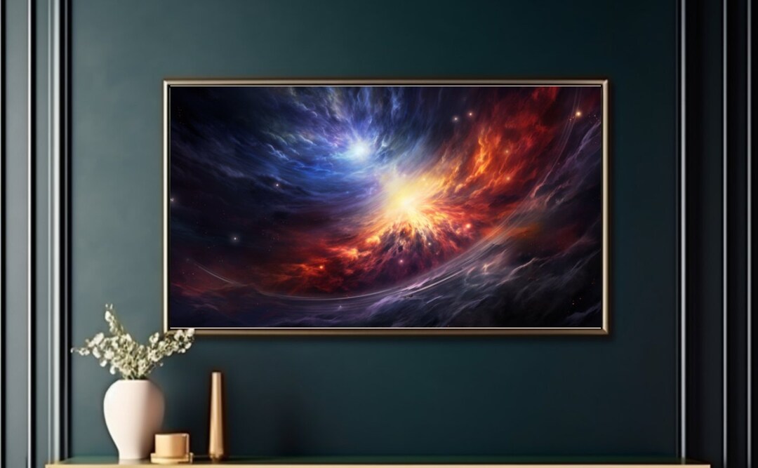 Colorful Space Nebula Wall Art, Cosmic Galaxy Digital Print, Astronomy ...