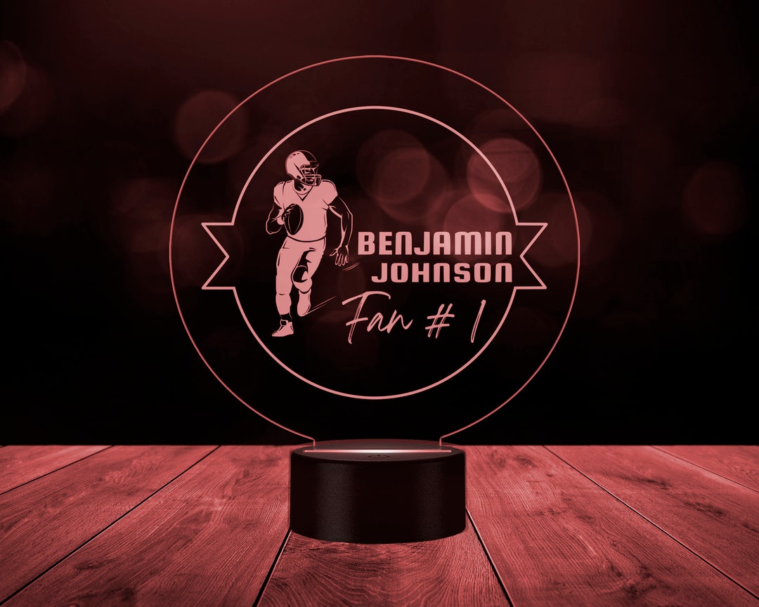 Football LED Lamp Football Led Light Football Player Night Light Custom ...