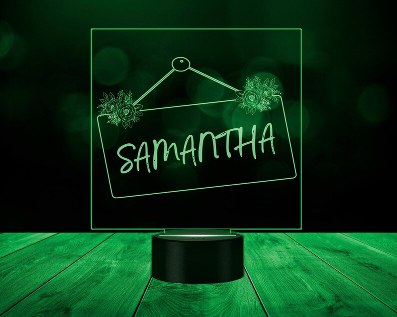 Name Led Light Custom Name LED Night Light Personalized LED Nameplate ...