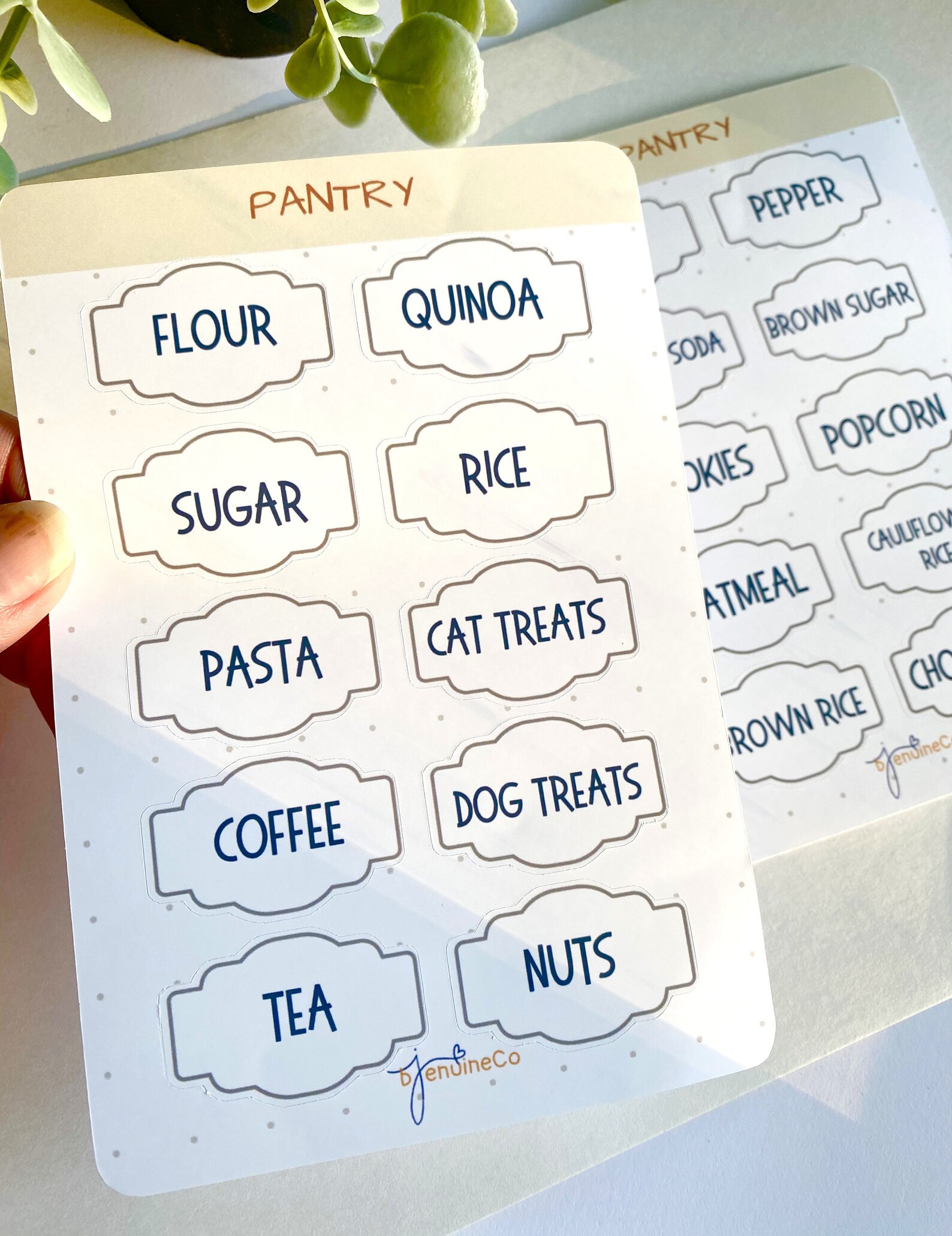 Bundle of 3 Pantry Label Sticker Sheets for Container Jar Kitchen ...