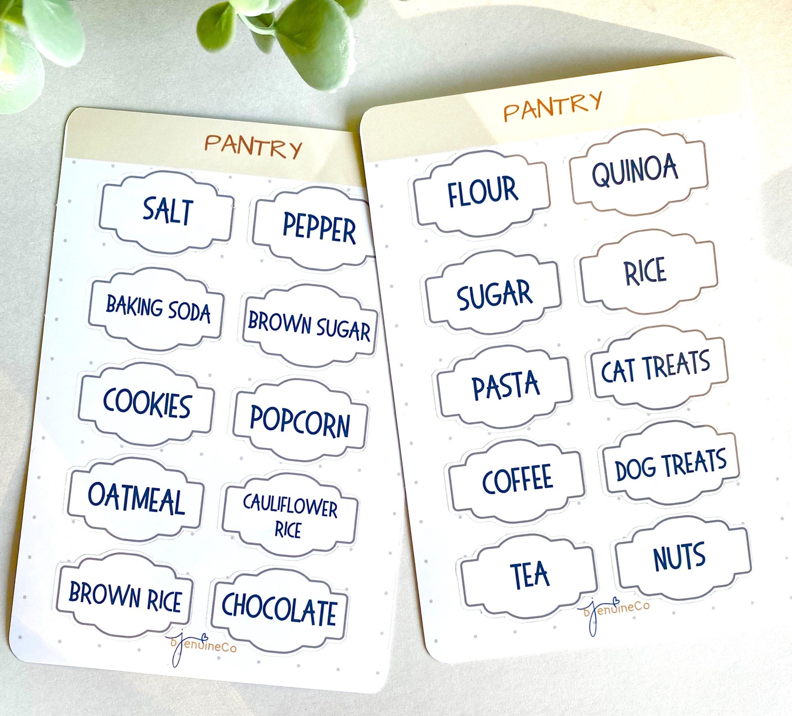 Bundle of 3 Pantry Label Sticker Sheets for Container Jar Kitchen ...