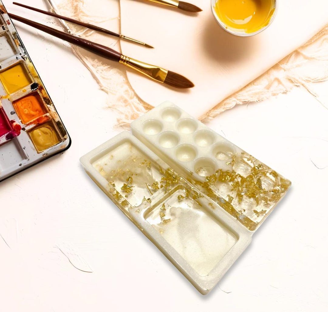Set of 2 Resin Paint Palette Handcrafted Resin Palette Handmade Gift ...