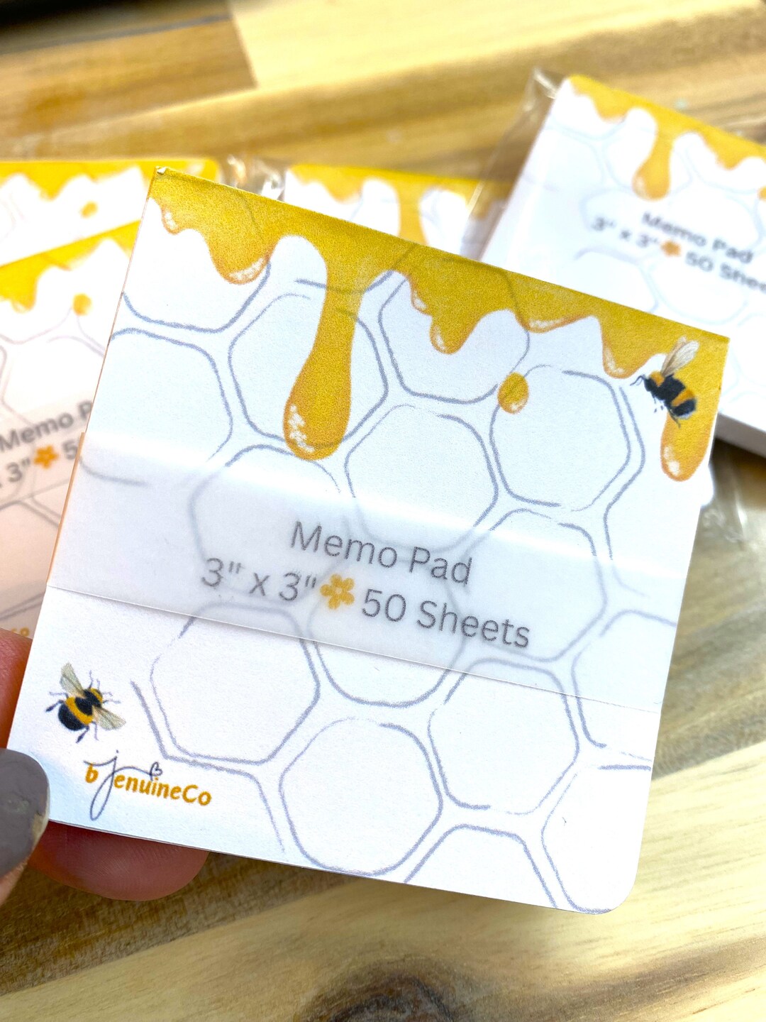 Cute Bee Memo Pad, Honeycomb, 3x3, 50 Sheets - Etsy