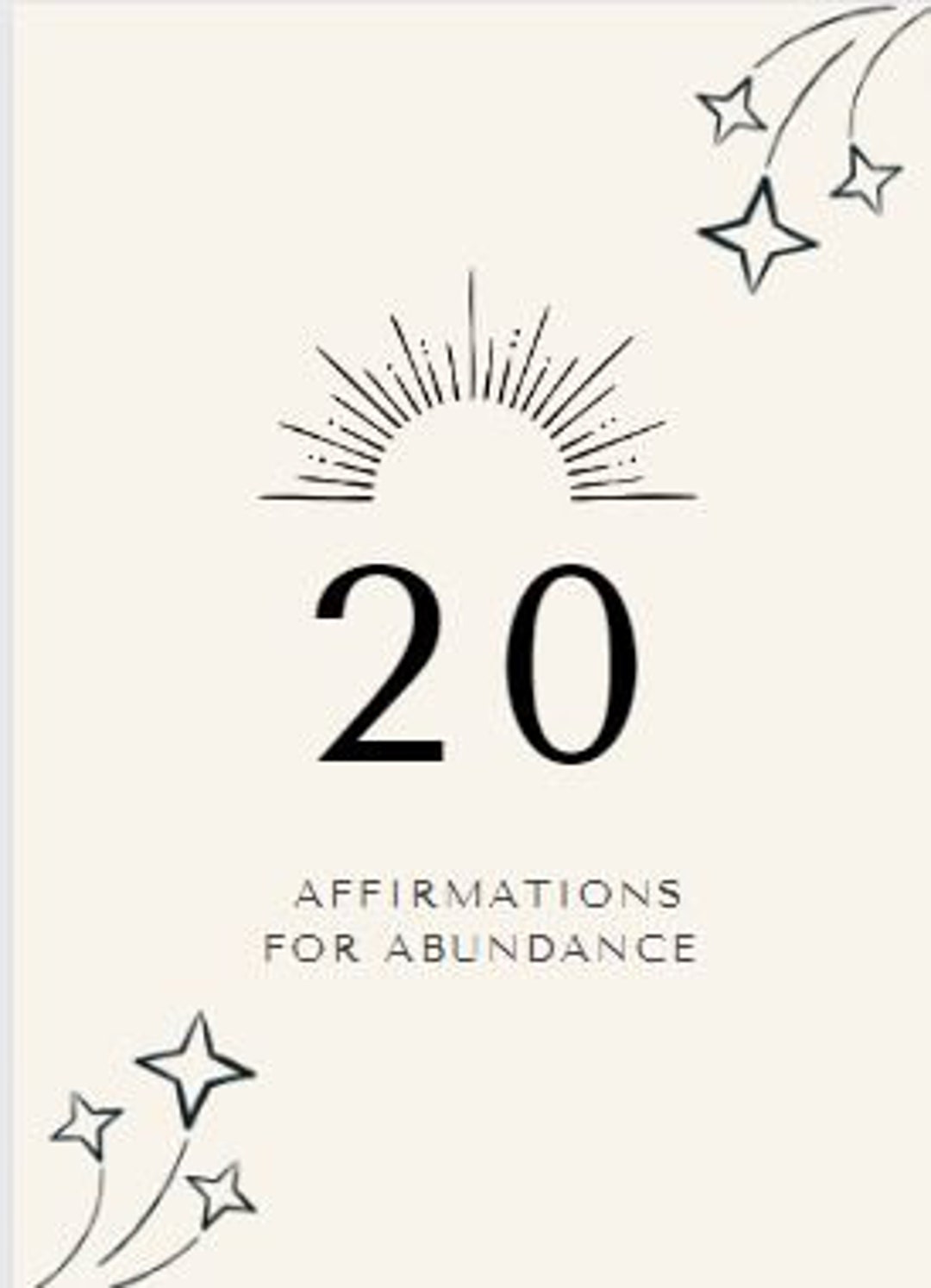 20 Affirmation Cards, Digital Download, Mindfulness Affirmations Deck ...