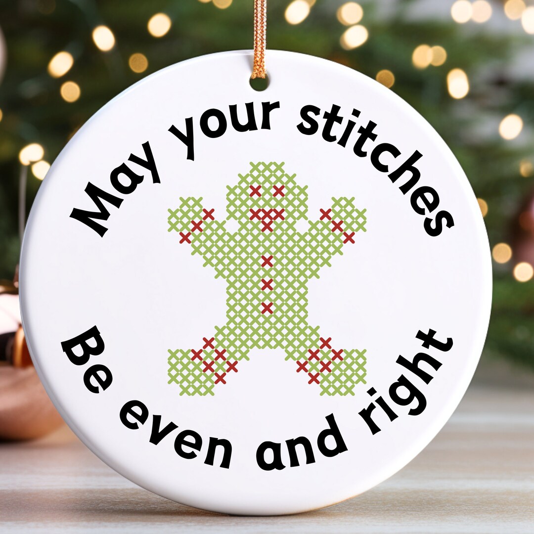 Gingerbread Man Ornament for a Cross Stitcher - Etsy