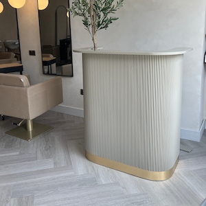 Fluted Reception Desk - Made to Order - Spray Finish - Luxury, High-end ...