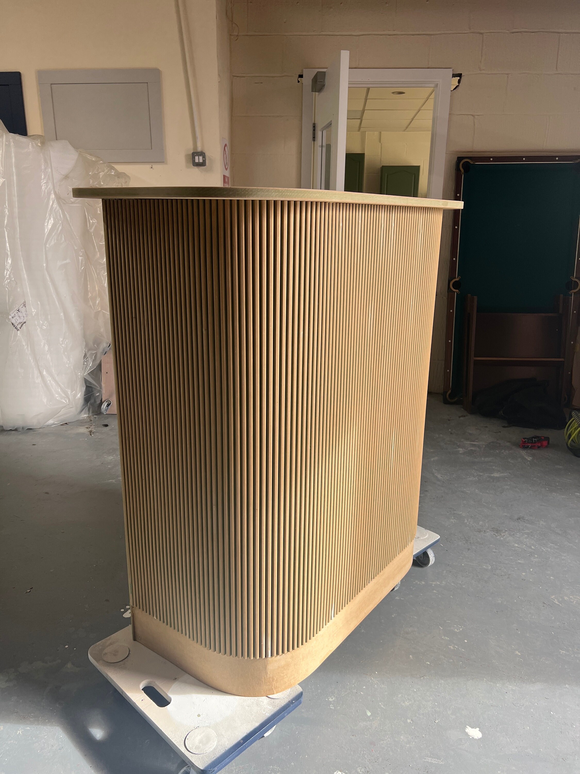 Fluted Reception Desk - Made to Order - Spray Finish - Luxury, High-end ...