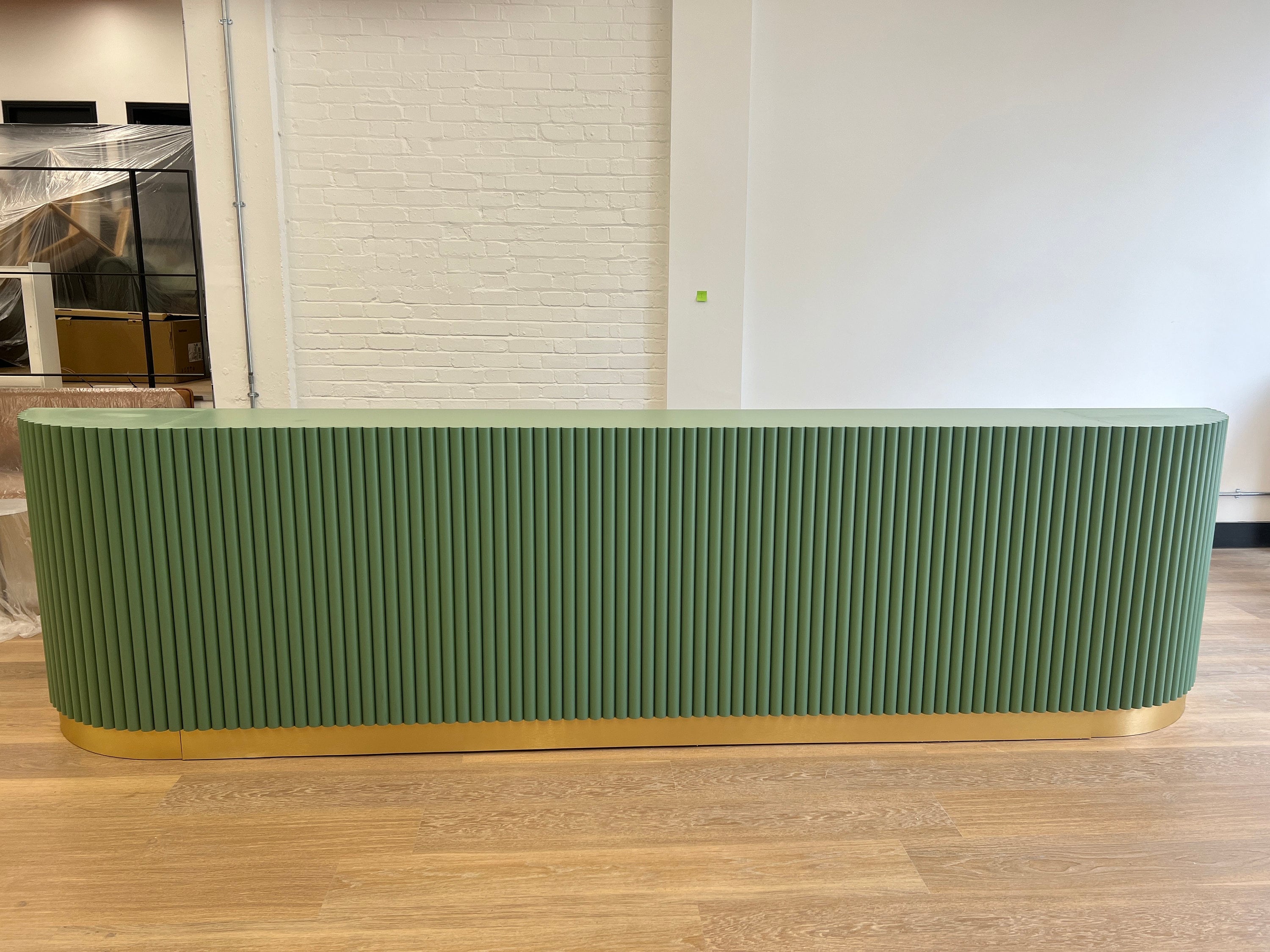 Fluted Reception Desk - Made to Order - Spray Finish - Luxury, High-end ...