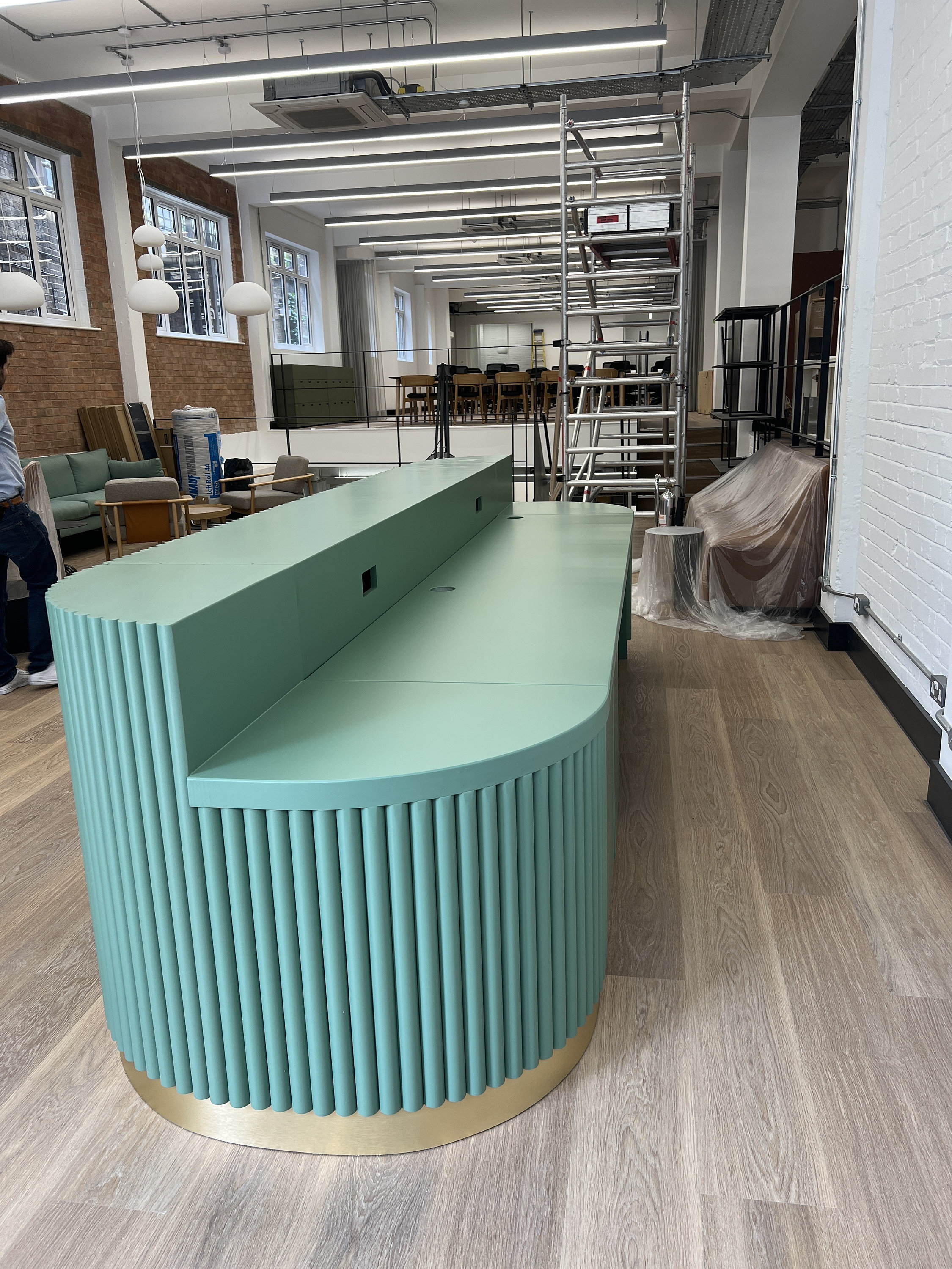 Fluted Reception Desk - Made to Order - Spray Finish - Luxury, High-end ...