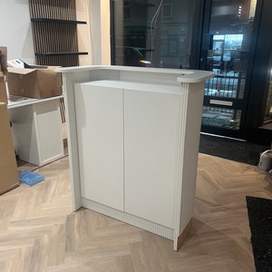 Fluted Reception Desk - Made to Order - Spray Finish - Luxury, High-end ...
