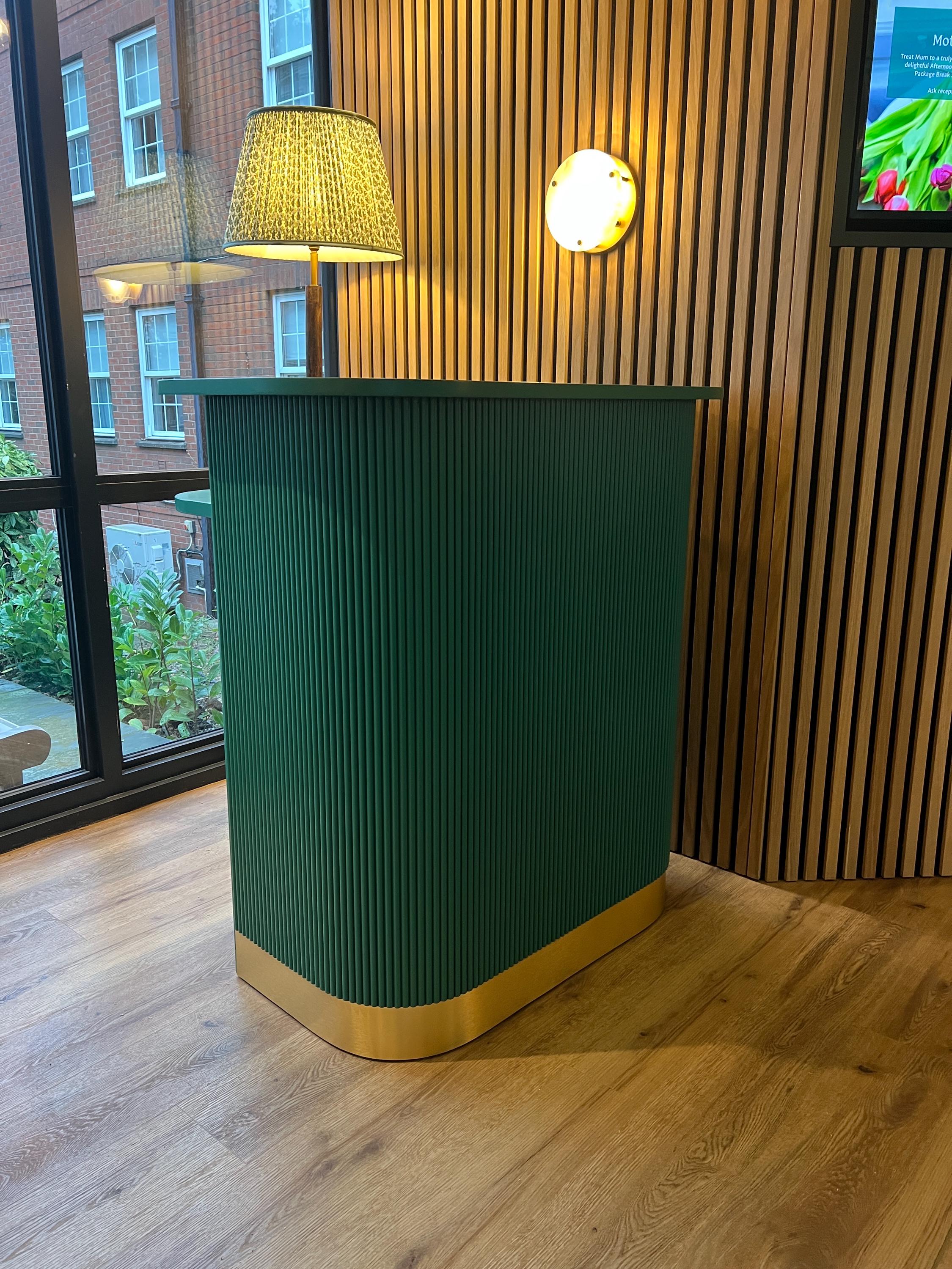 Fluted Reception Desk - Made to Order - Spray Finish - Luxury, High-end ...