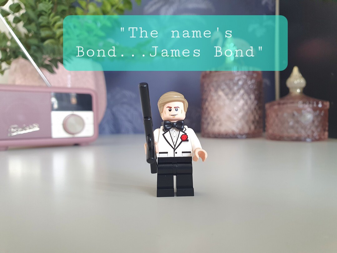 James Bond Minifigure Keychain, Custom LEGO® Gift - Etsy