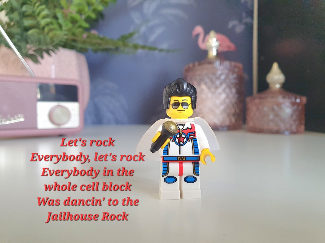 Elvis Presley Lego Minifigure Keychain, Rock 'n' Roll Gift - Etsy