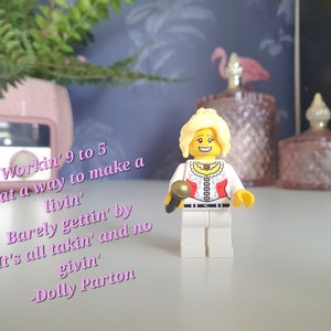 Dolly Parton® Country Music Custom Minifigure. Keychain/keyring/giftbox ...