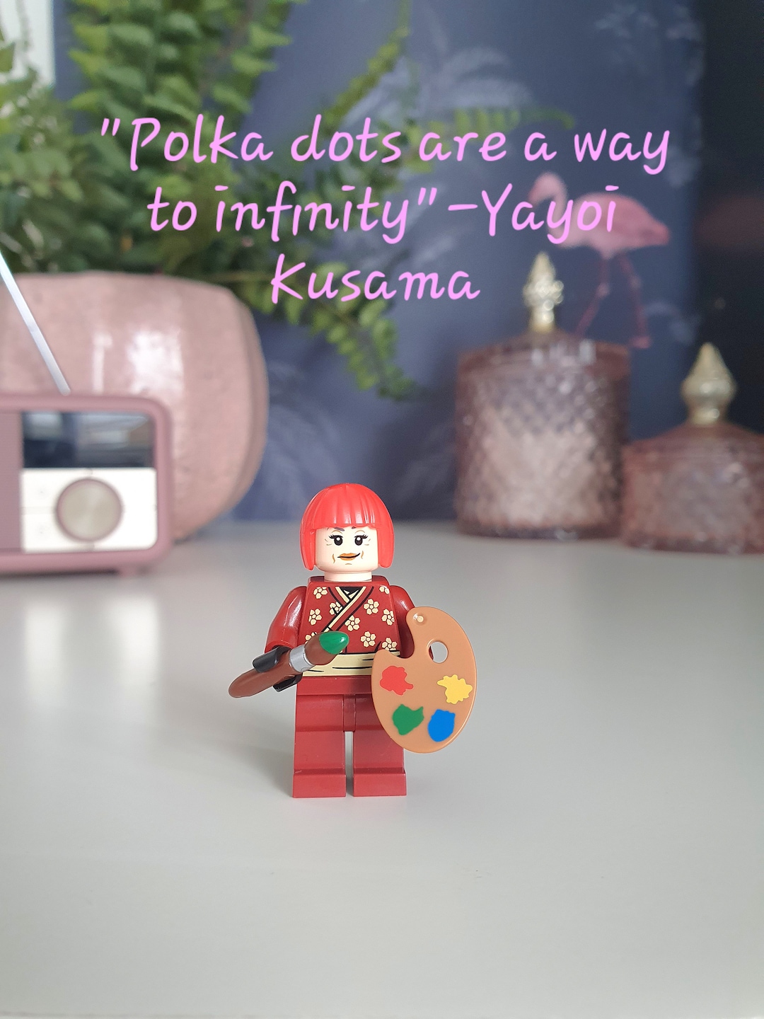 Yayoi Kusama LEGO® Minifigure: Artist Gift, Keychain/giftbox Option - Etsy