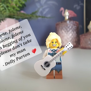 Dolly Parton® Country Music Custom Minifigure. Keychain/keyring/giftbox ...