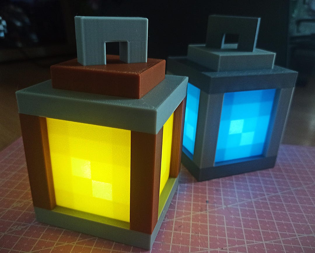 Minecraft Pixelated Lantern Lamp / Nigh Lamp / Cute / Gift Idea / 3D ...